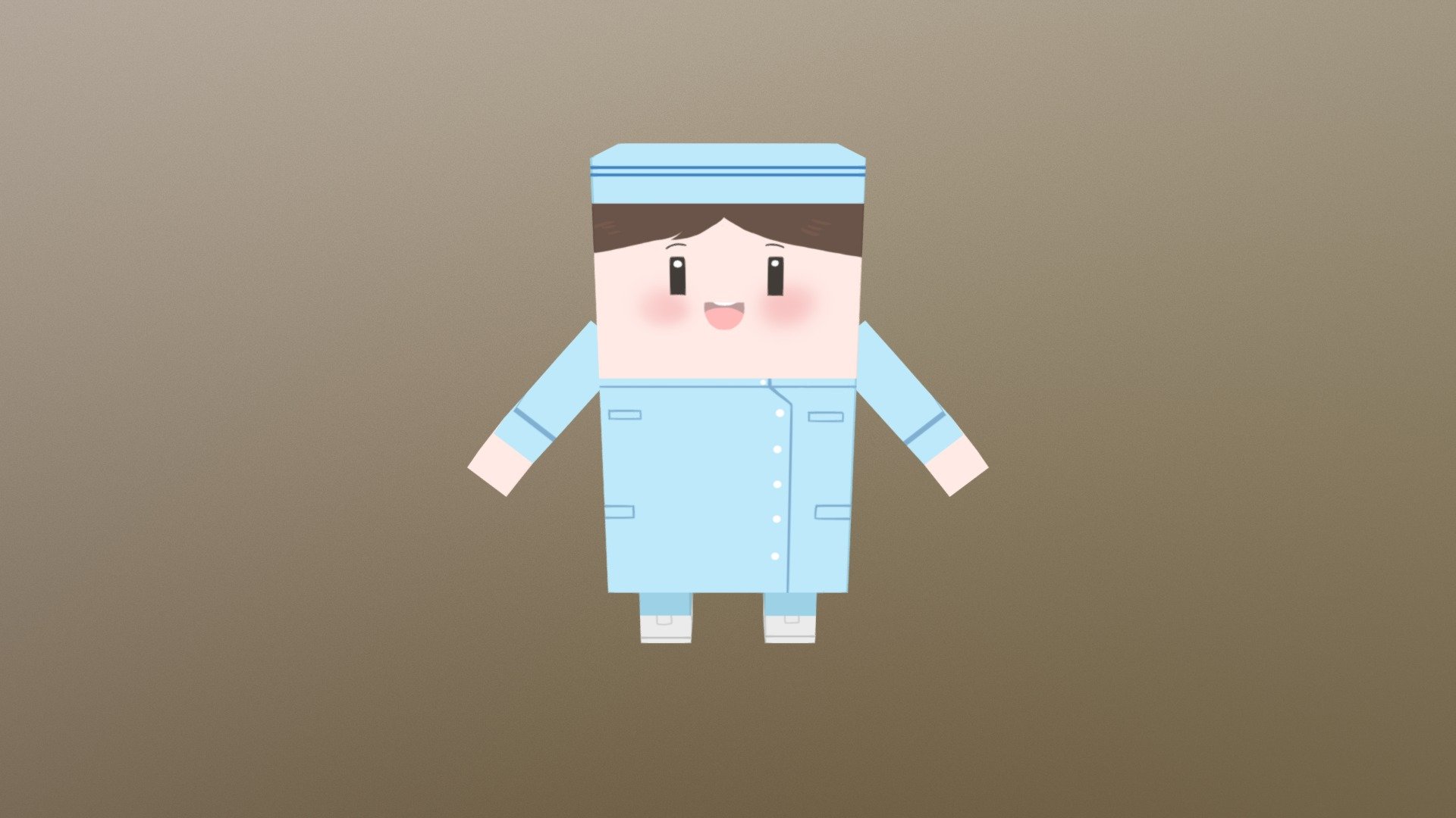 CUBEman Nurse - 3D model by thebome [dc534d3] - Sketchfab