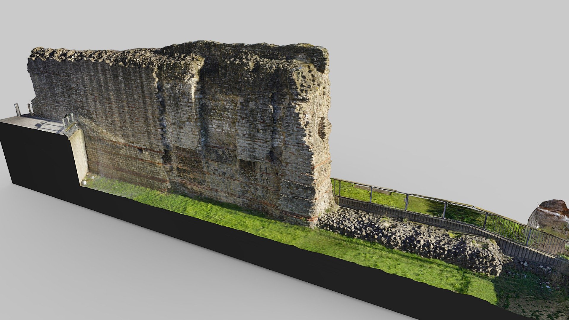 London Roman Wall At Tower Hill 2024 - Download Free 3D model by ...