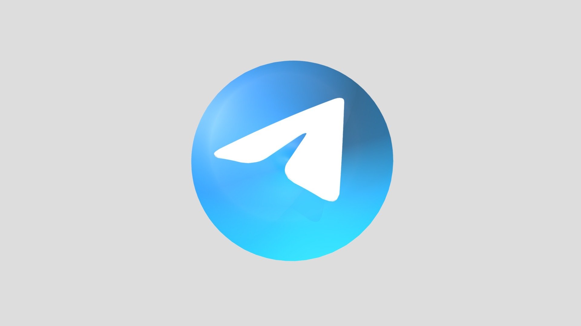 3D view Telegram icon - Download Free 3D model by Hyperloft [dc56903 ...