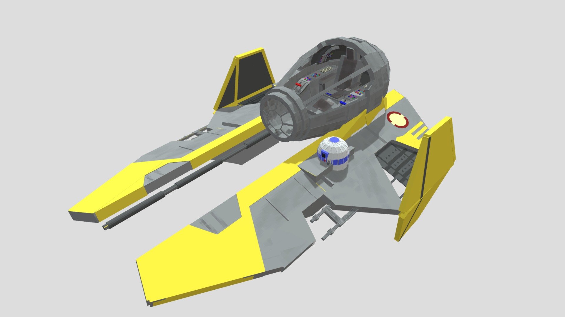 Anakins Jedi Interceptor - 3D model by Treeminator [dc57ddd] - Sketchfab