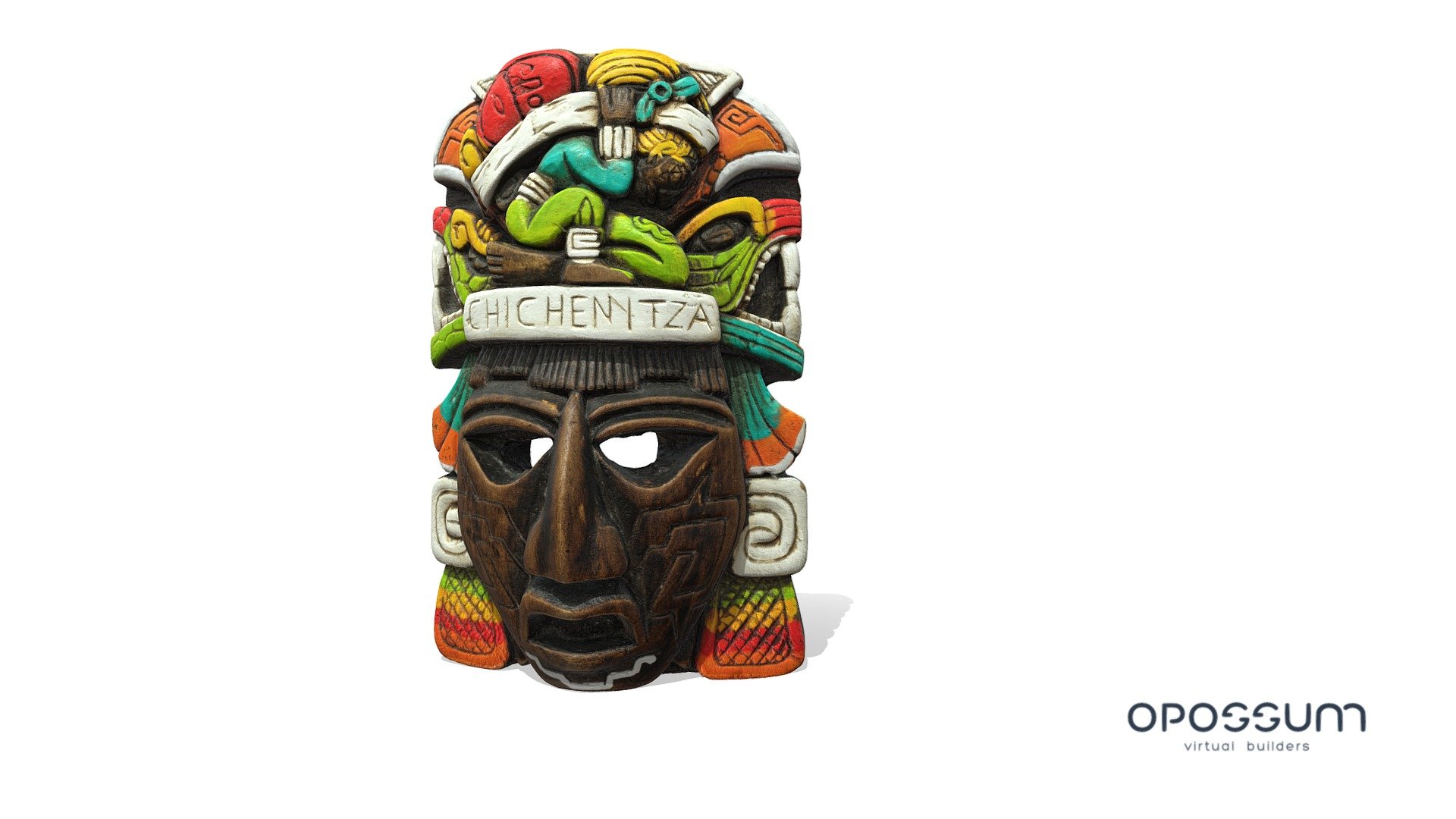 Mayan face mask Souvenir - 2 - Buy Royalty Free 3D model by ...