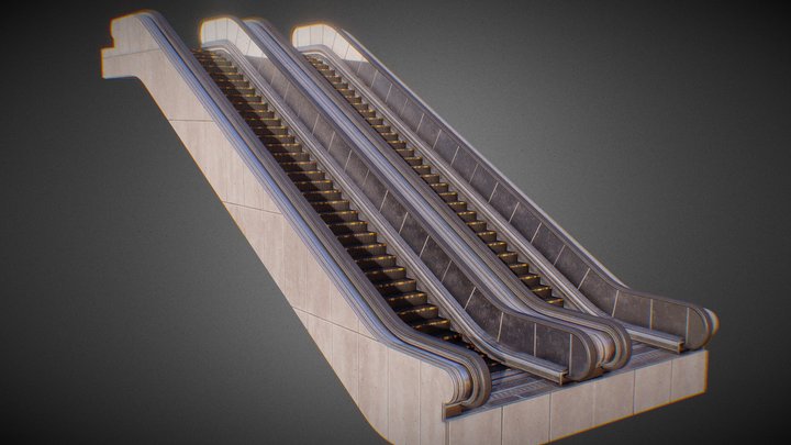 Escalator 3D models - Sketchfab