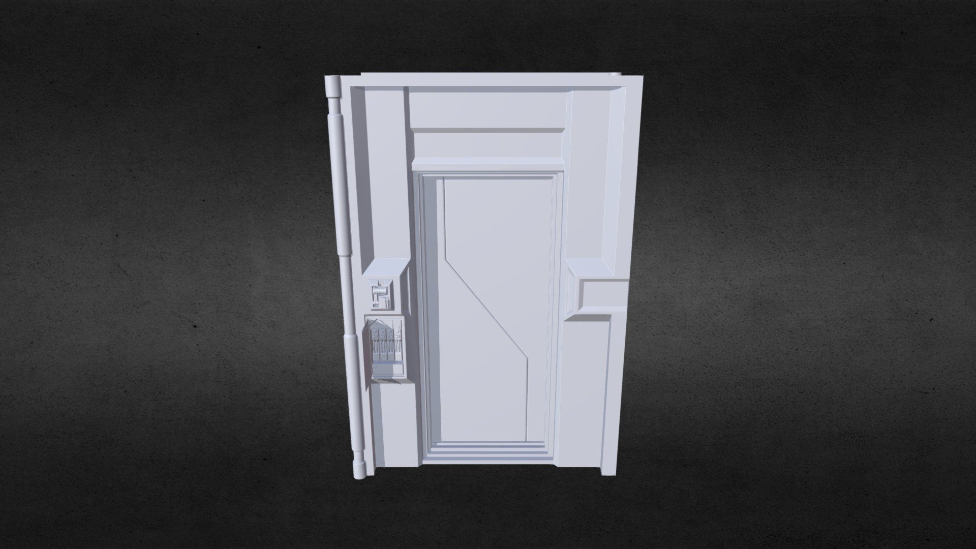 Detailed Door (made for modular purposes) - 3D model by Jesse Davis ...