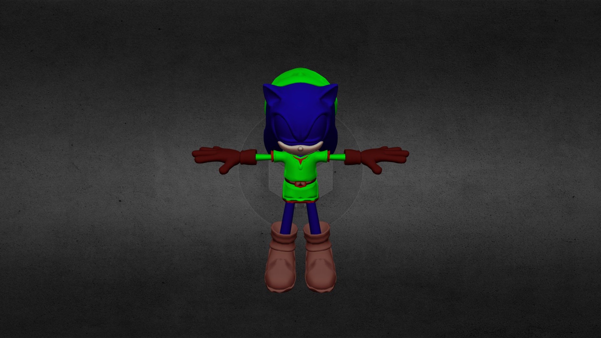 Sonic (Link) - 3D model by mathsdesing (@mattlowdesign) [dc70594 ...