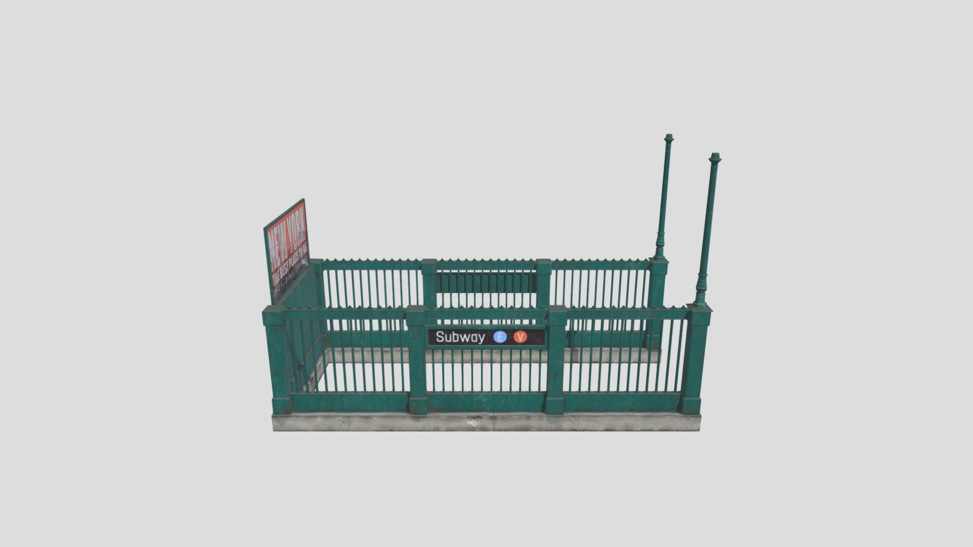subway entrance 70 AM24 - Buy Royalty Free 3D model by Evermotion ...