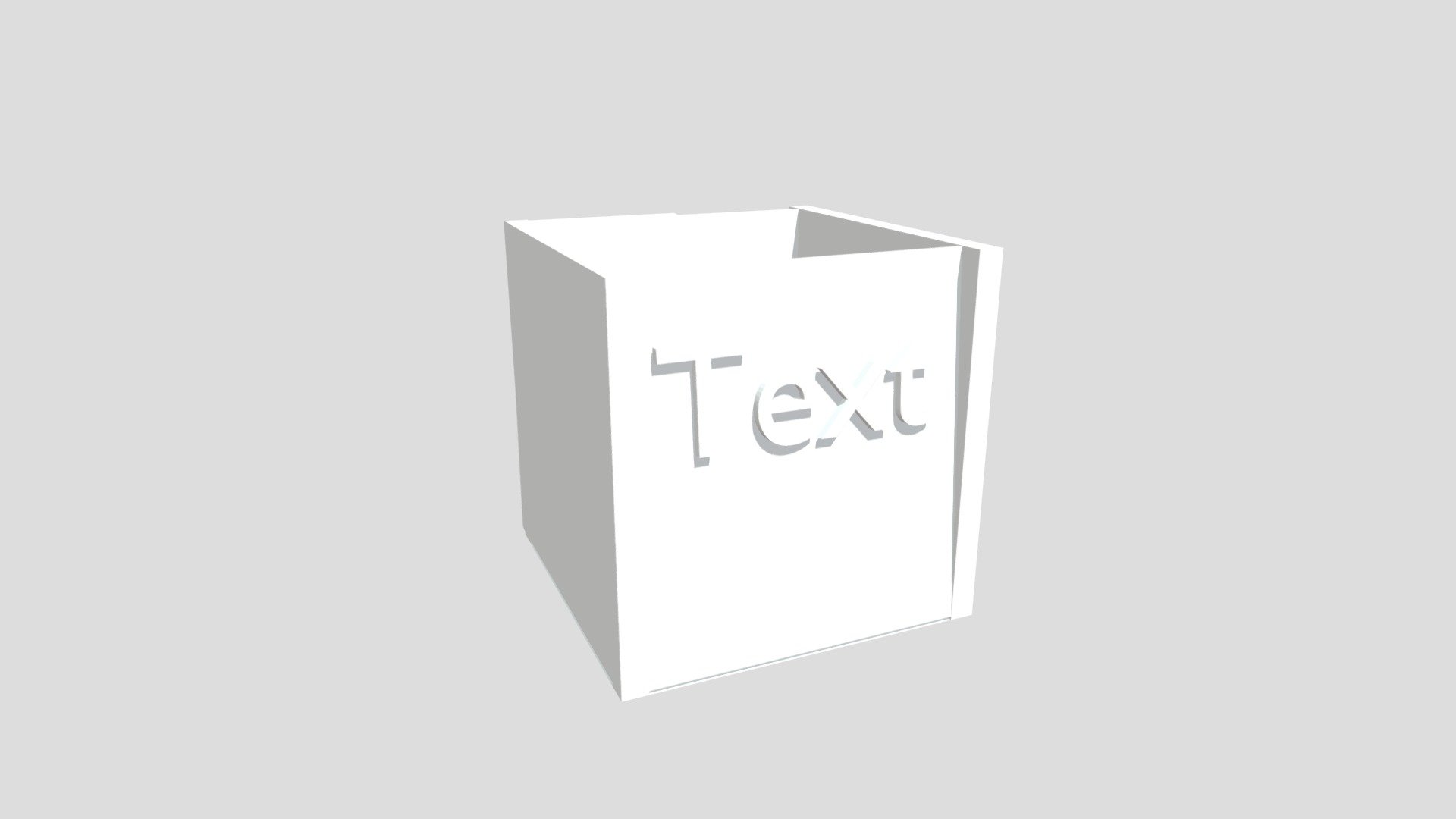 Basic Box With Text - 3D model by RPenna [dc763d4] - Sketchfab