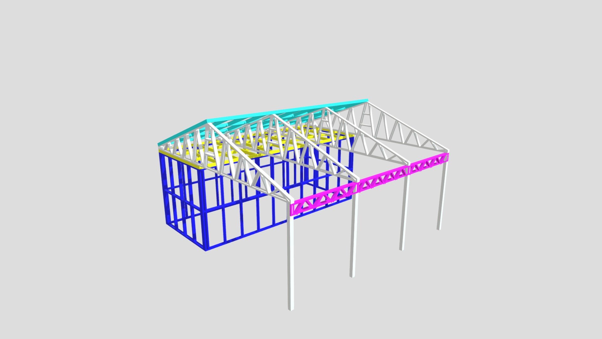 container roof 20ft - 3D model by ArmstrongSteelFraming [dc8439f ...