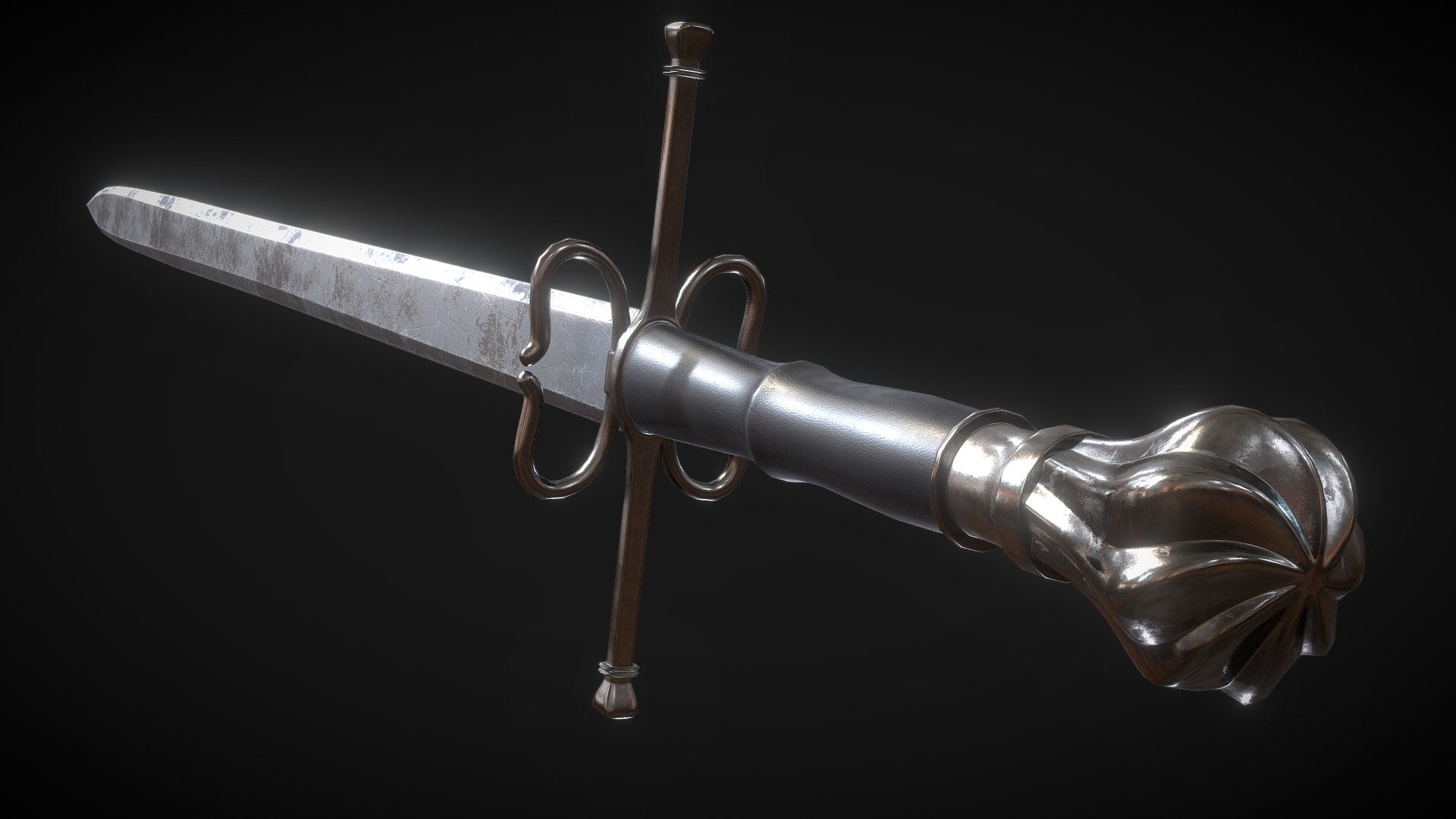 Medieval Bastard Sword 01 - Buy Royalty Free 3D model by Zeus Game ...