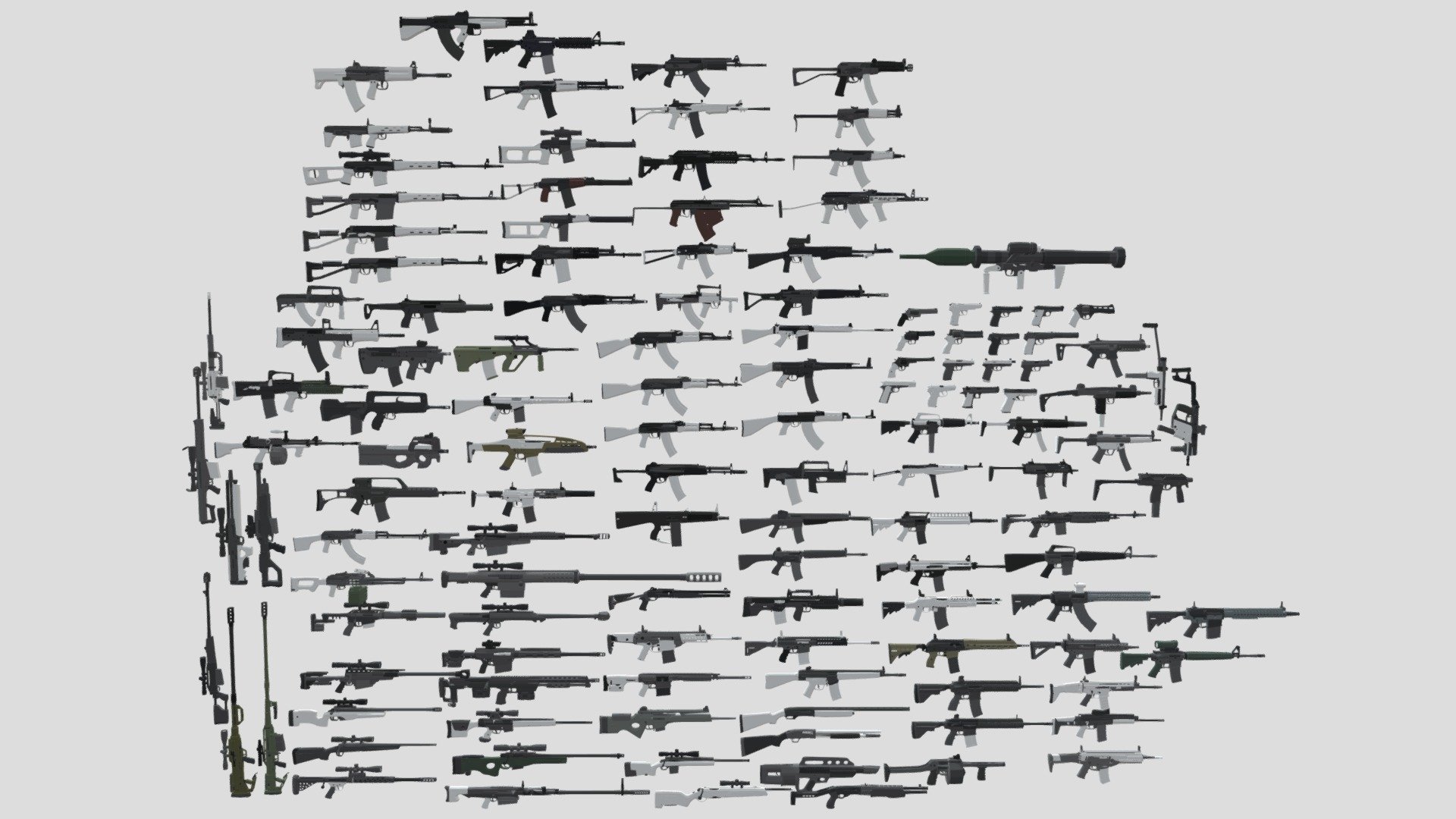 Low Poly 129 Guns Pack - 3D model by studio.off77 [dc86fa3] - Sketchfab