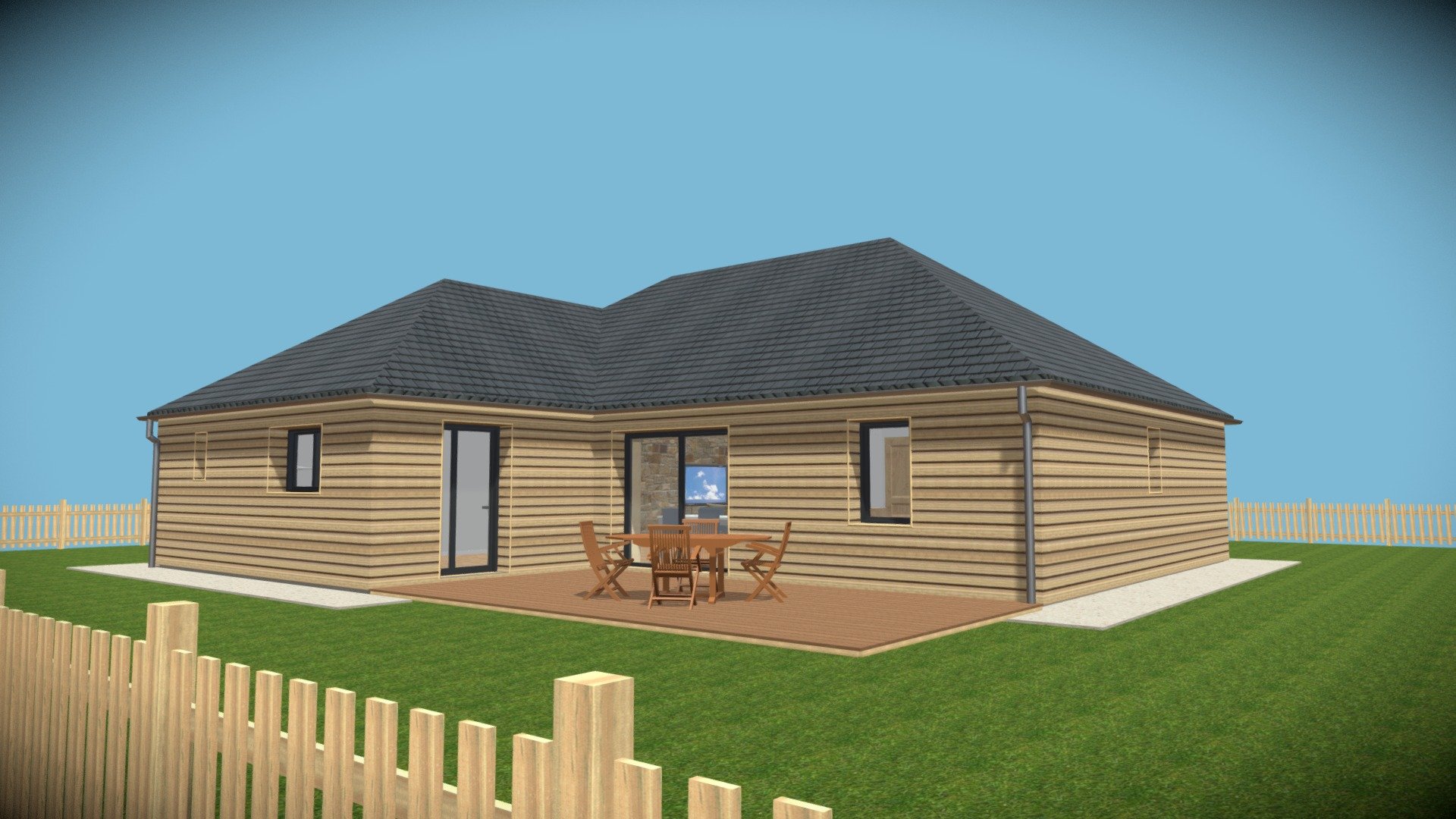 Maison Bois - HomesTradi 06 - 41300 THEILLAY - 3D model by Homes Eco ...