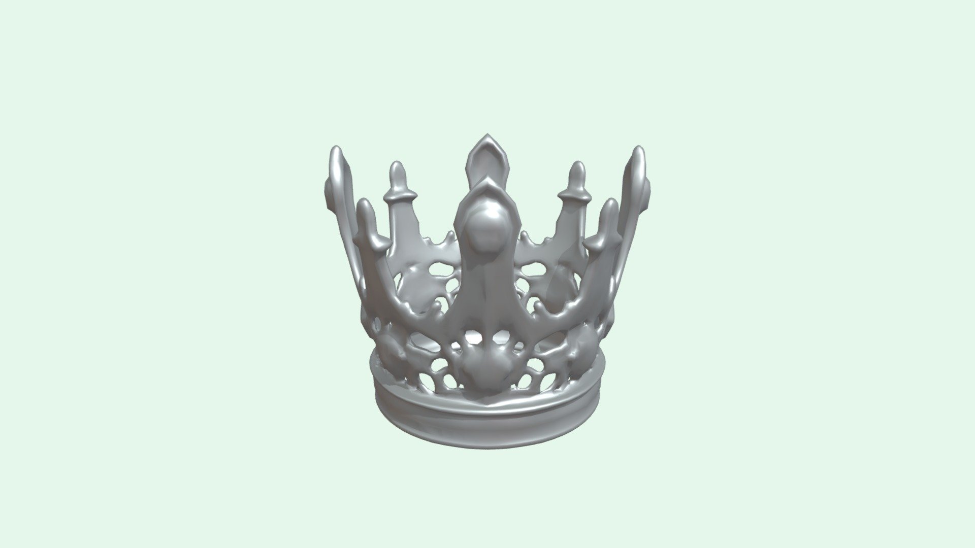 Intricate regal crown adorned with gemstones - 3D model by happybyrd ...