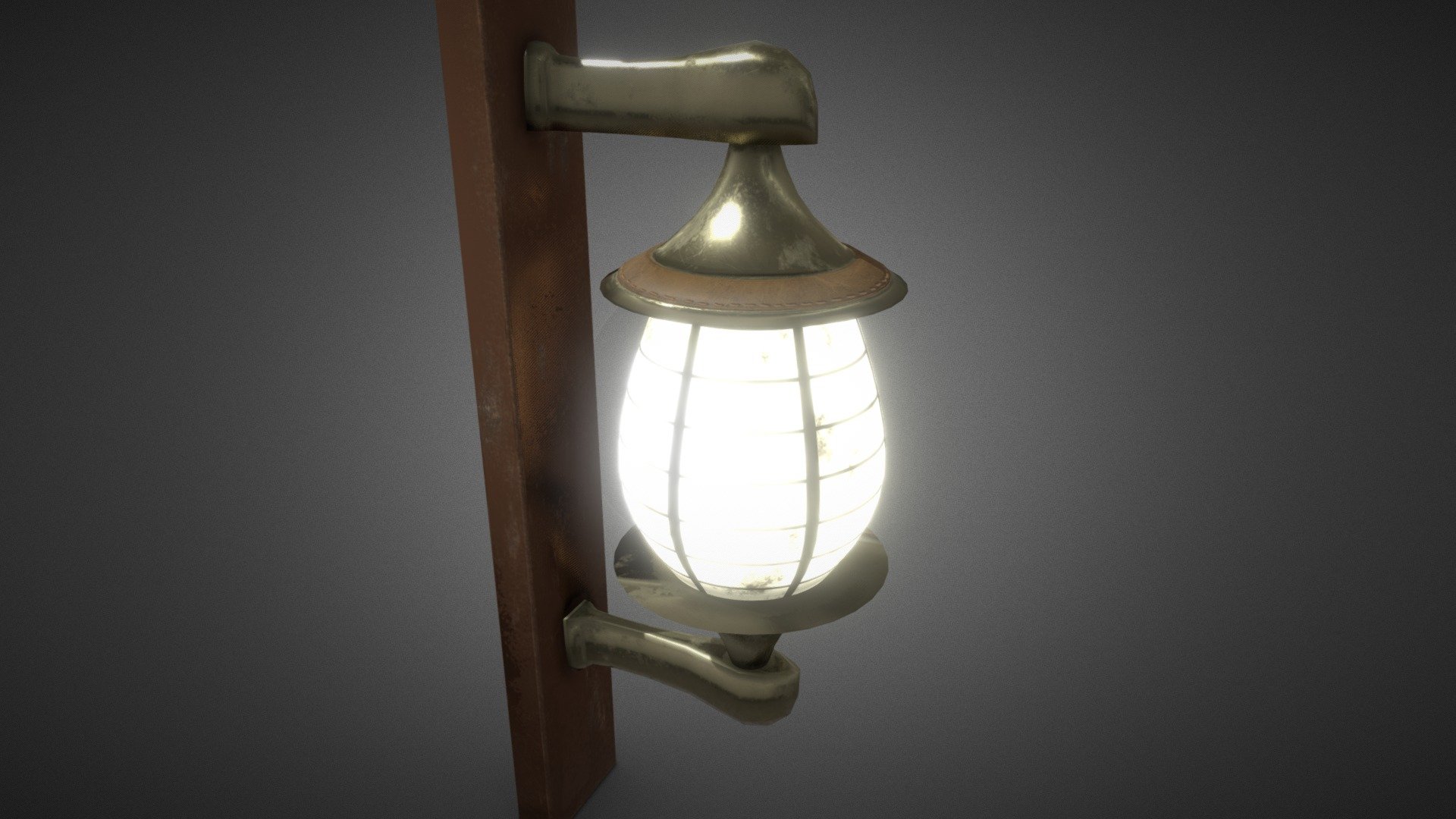 Medieval Wall-Mounted Lantern - Download Free 3D model by Kigha ...