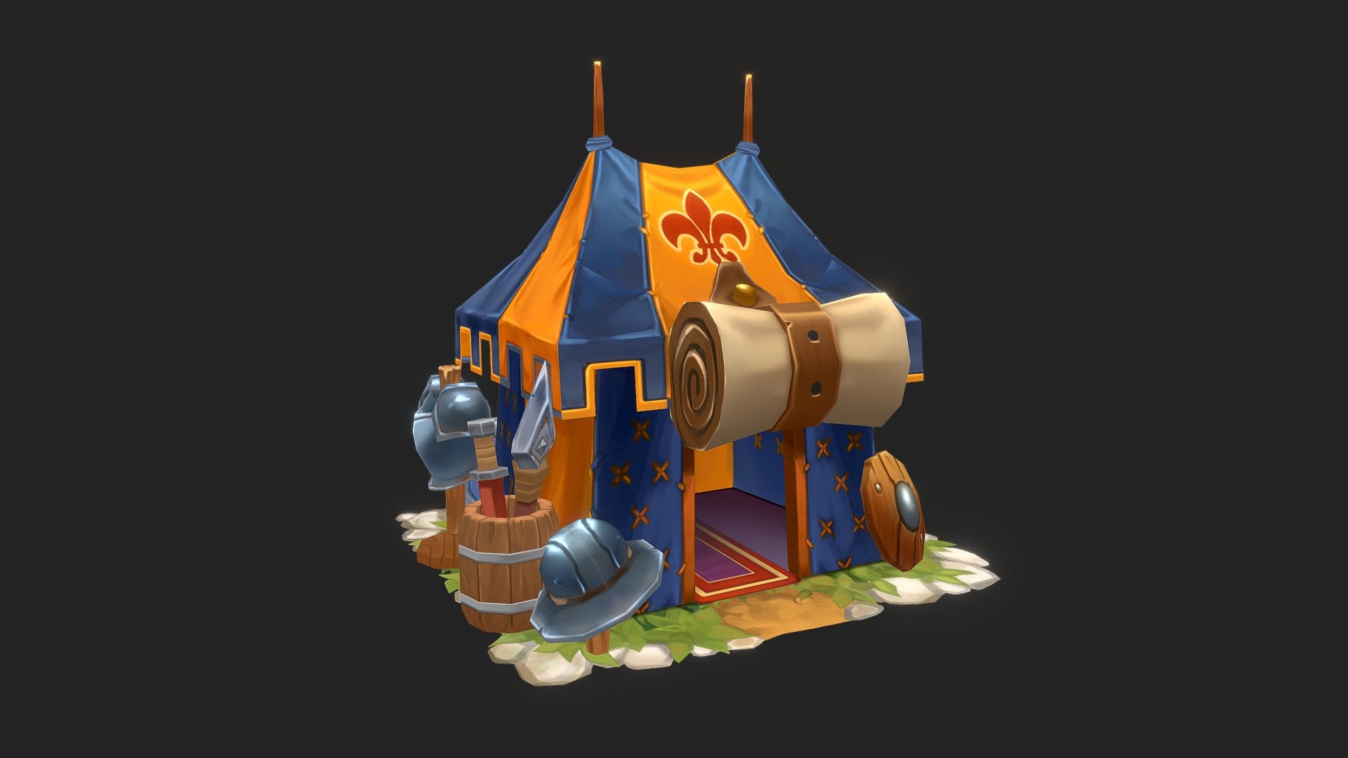 Tent - 3D model by JaeYoung (@popoyo325) [dc92efa] - Sketchfab