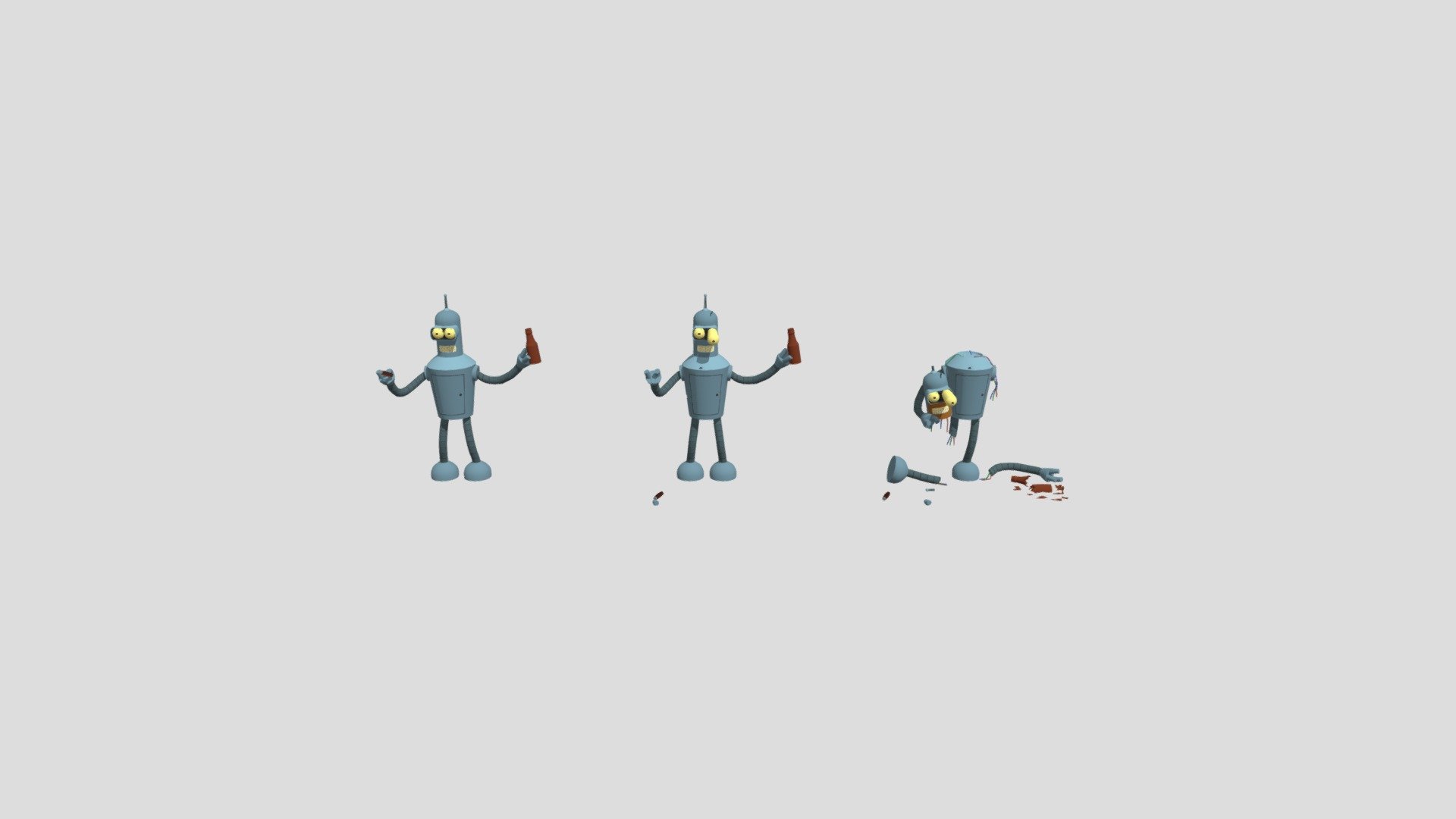 Bender Damaged XYZ School - 3D model by Polyphia [dc94ac7] - Sketchfab