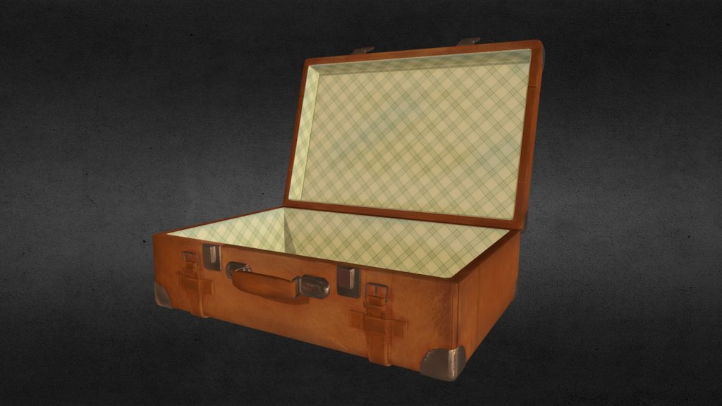 Open suitcase. - 3D model by Jean-Luc (@Ruslan_Kokarev) [dc94b3d ...