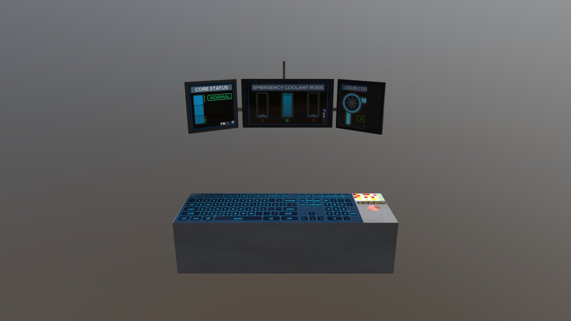 Reactor control panel - 3D model by Max White (@Zabujca997) [dc9511e ...