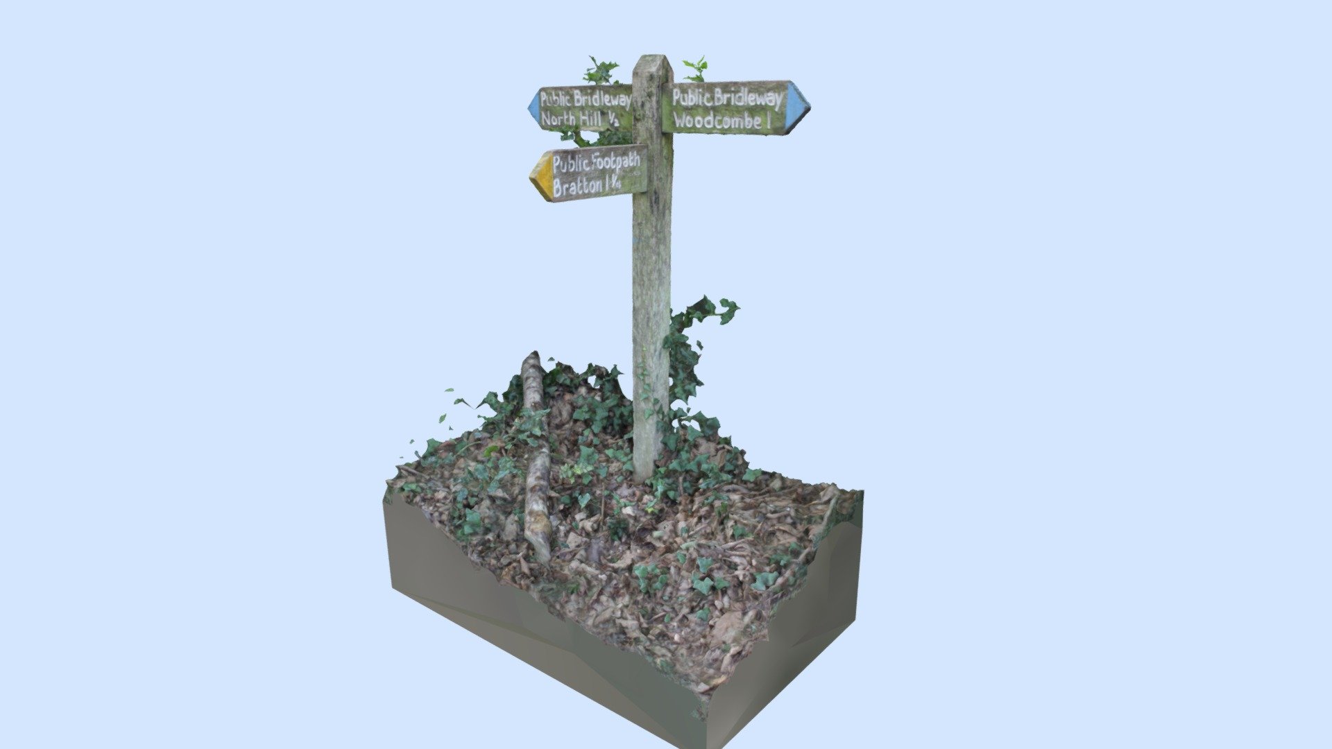 Public Footpath Sign 001 - Download Free 3D model by Bob Currie ...