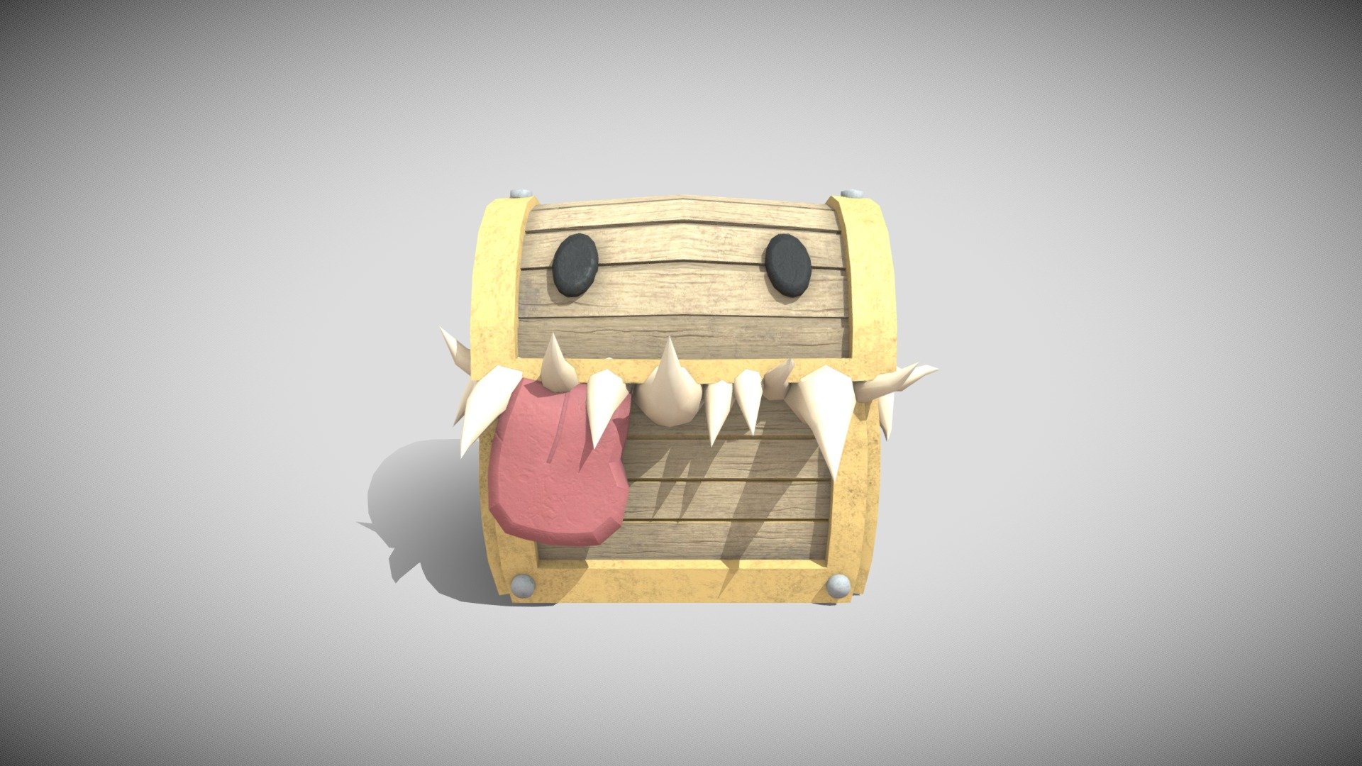 Cute Mimic Chest ! - 3D model by ItsIchika [dc99f20] - Sketchfab