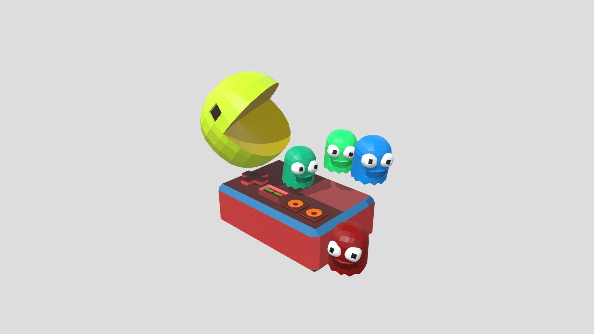 Pacman - Download Free 3D model by karmaashi [dc9a3b4] - Sketchfab
