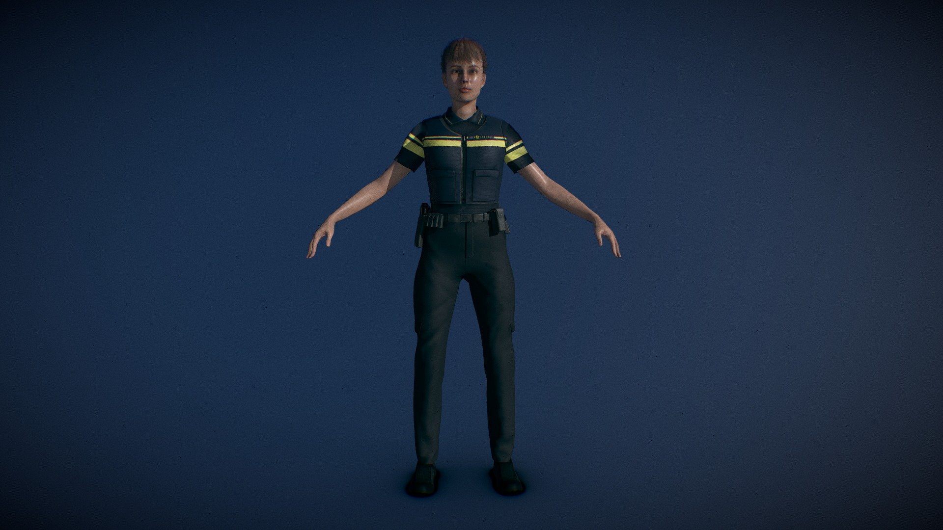 [UE4] Dutch Police Surveillant (Female) - Download Free 3D model by SanForge Studio (@SanForge ...
