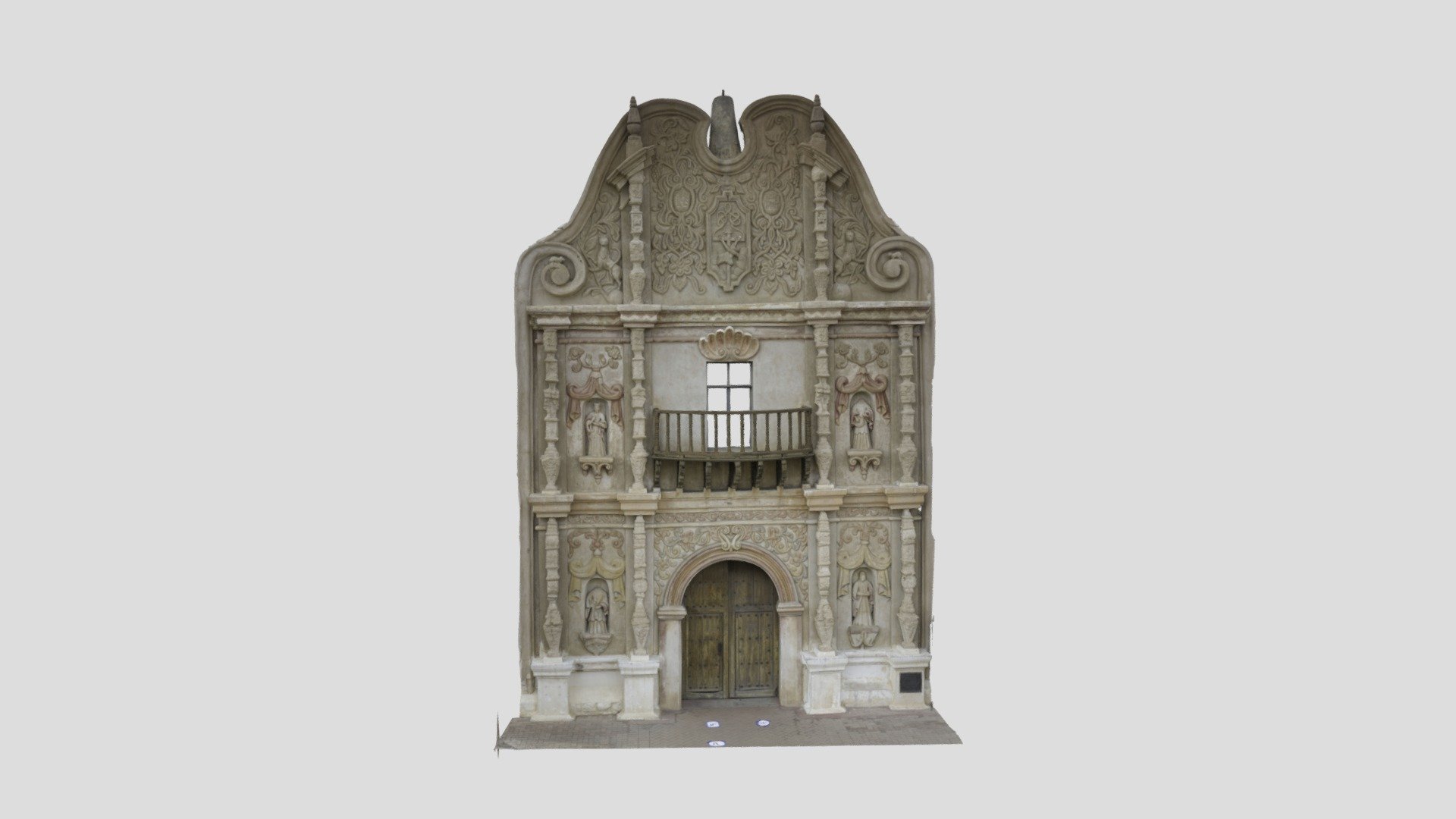 Facade of the San Xavier Mission - 3D model by Doug Gann (@douggann ...