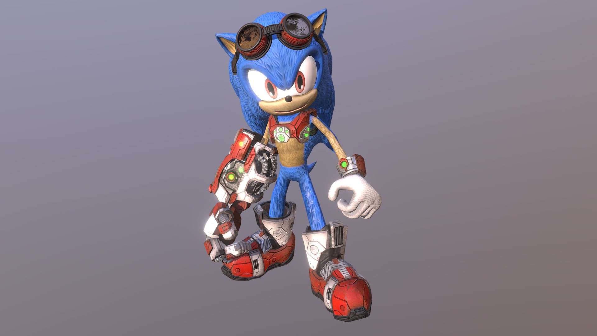 Futuristic Steampunk Sonic - 3D model by Leonardo Polichuth ...
