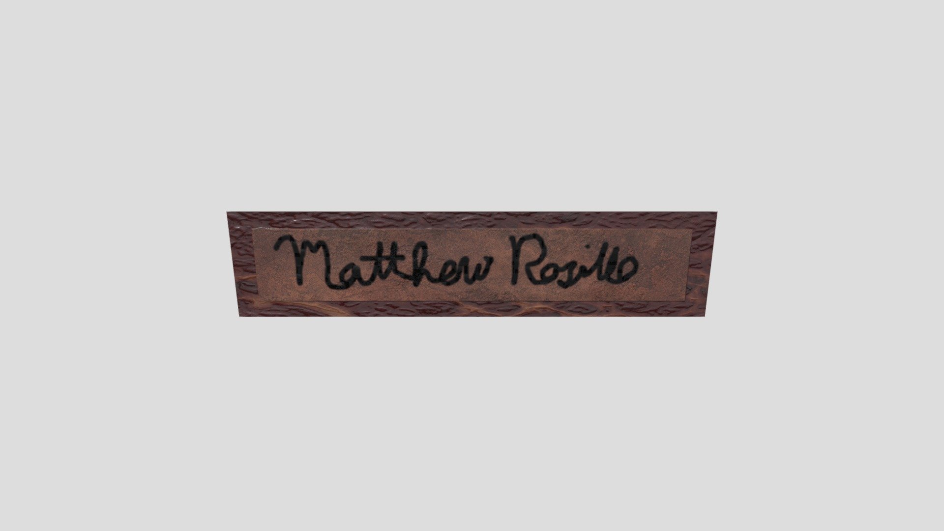 Name Plate - Download Free 3D model by mjr04 [dca8021] - Sketchfab