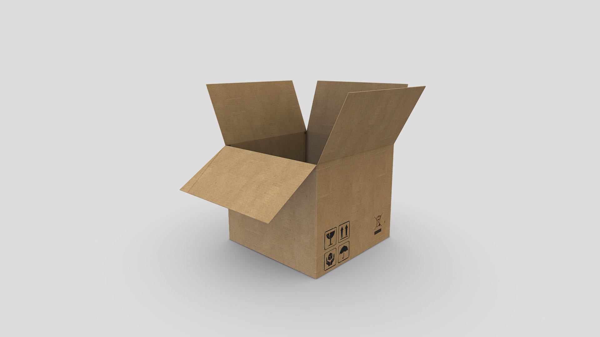 Low Poly Open Cardboard Box - Buy Royalty Free 3D model by 3dia ...