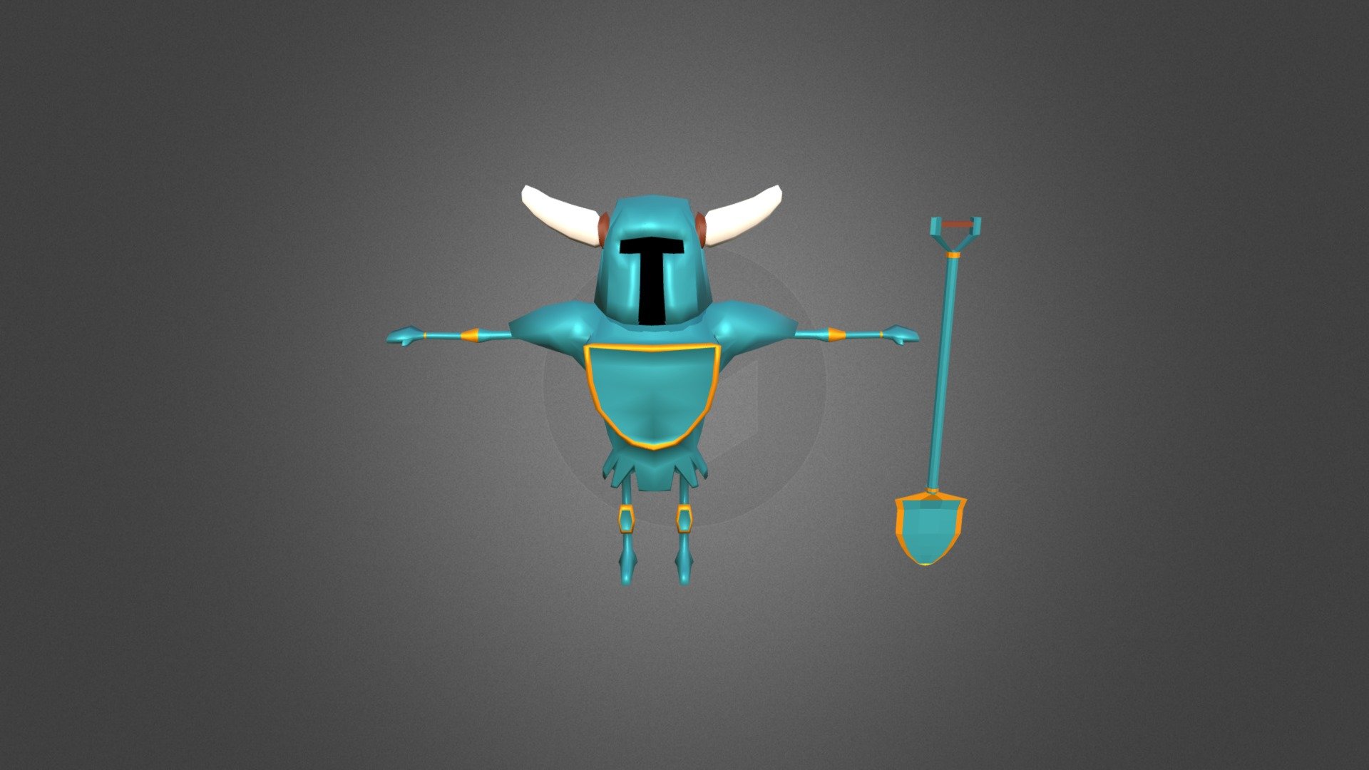 Shovel Knight Low Resolution 001 - metal - Download Free 3D model by ...