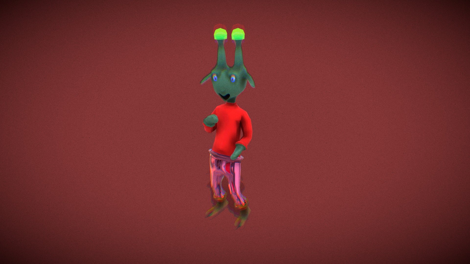 Zappy l'Alien Groovy // Zappy the Groovy Alien - Download Free 3D model ...