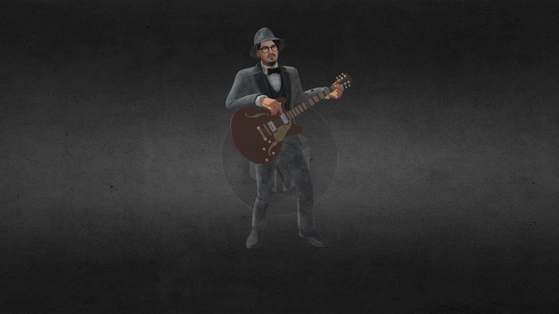 Jazz Blues Guitarist Animation - Buy Royalty Free 3D model by imanboer ...
