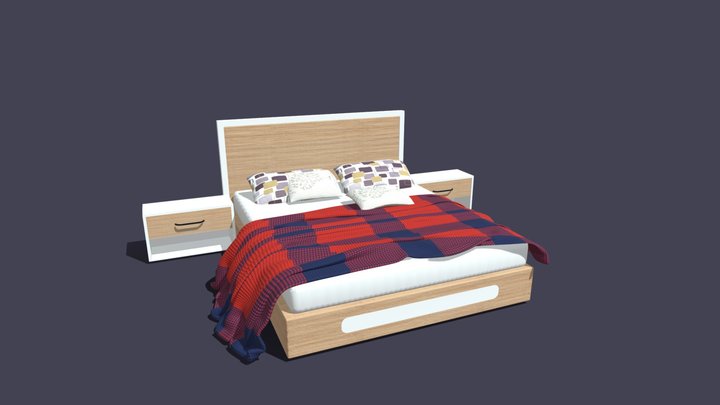 Queen-bed 3D models - Sketchfab