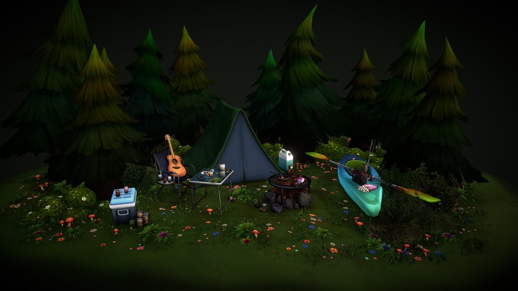 Camping - A 3D model collection by flowtestspart2 - Sketchfab