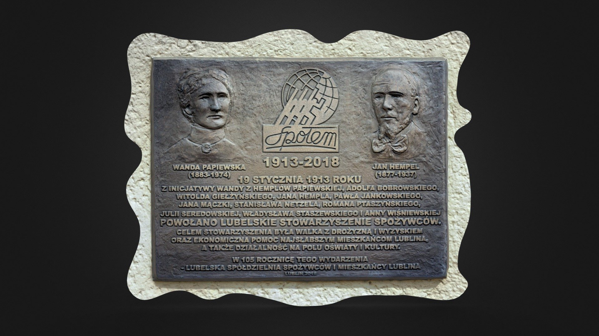 "Społem" memorial plate - Download Free 3D model by Seweryn Stachula ...