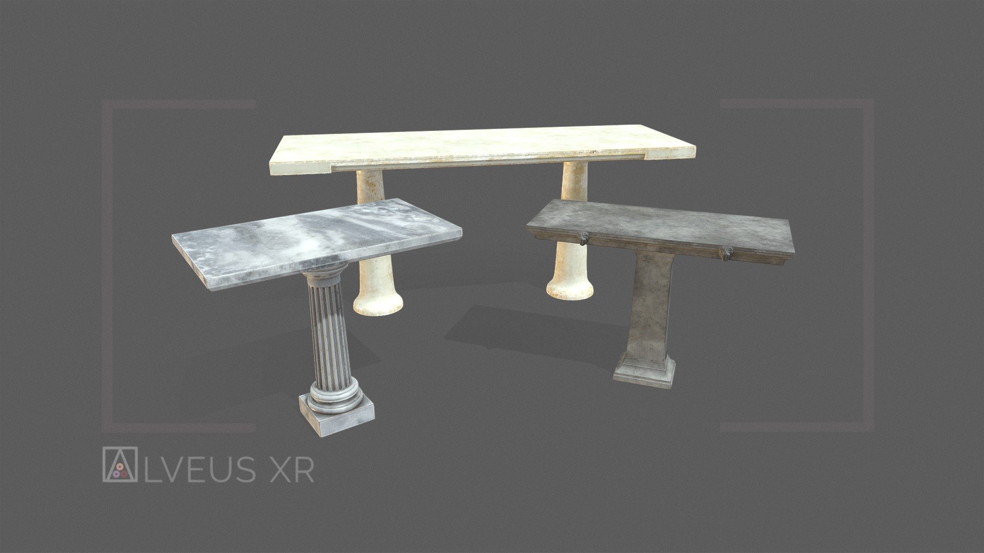 Mesas de mármol / Marble tables - 3D model by AlveusXR [dcb986c ...