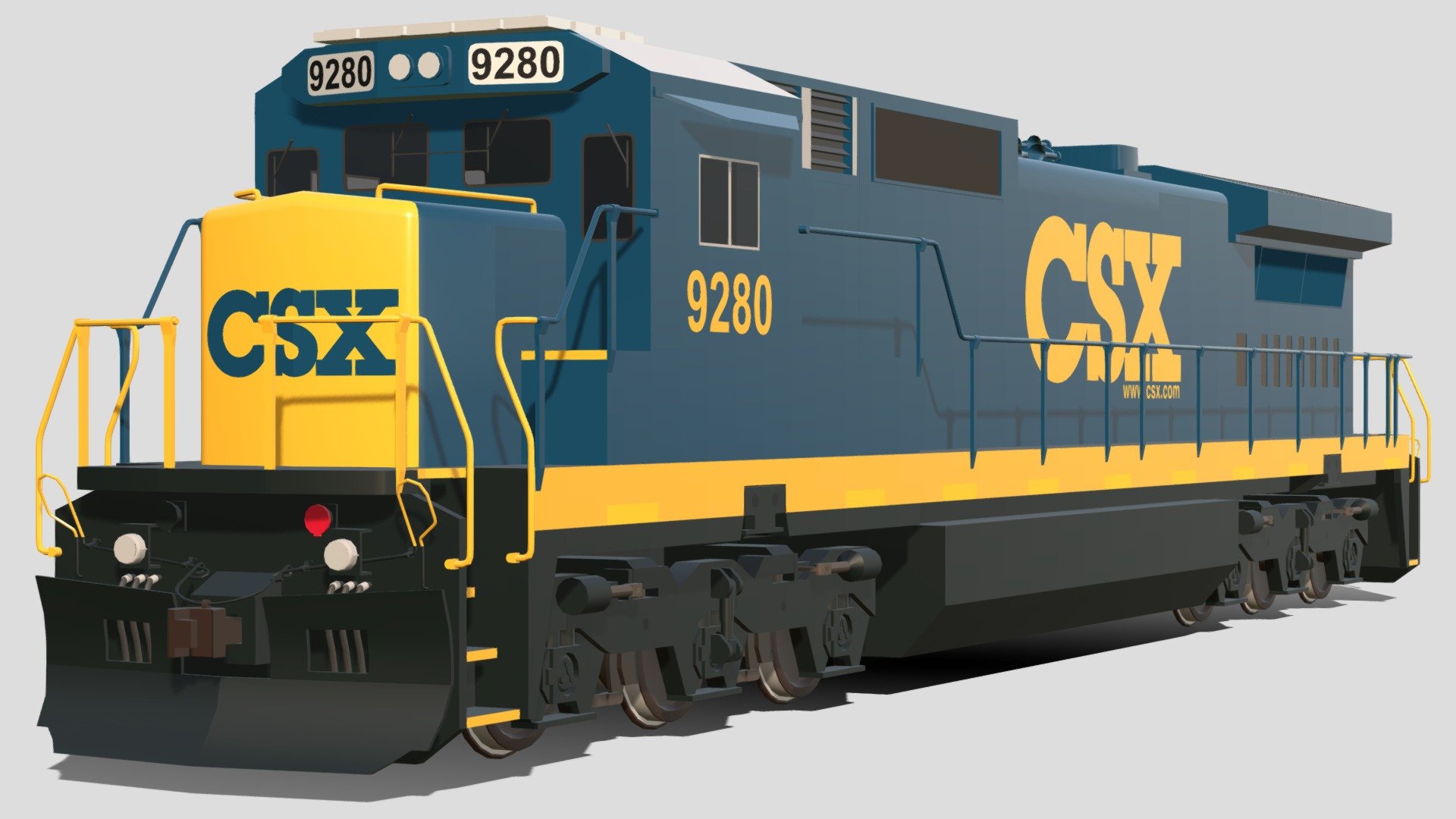 CSX General Electric Dash 8-40C - Download Free 3D model by OUTPISTON [dcbb2df] - Sketchfab