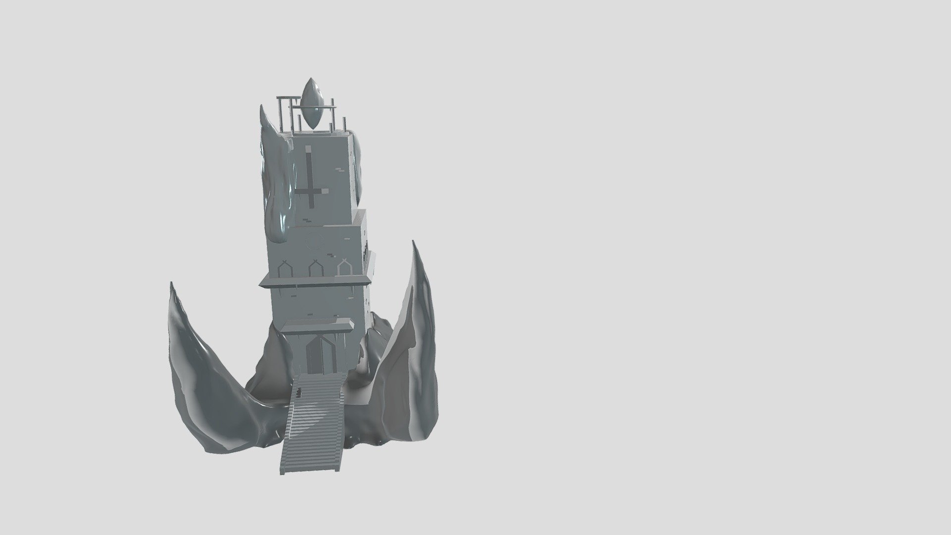 ice age building big stairs - 3D model by DarkorDT [dcbe434] - Sketchfab