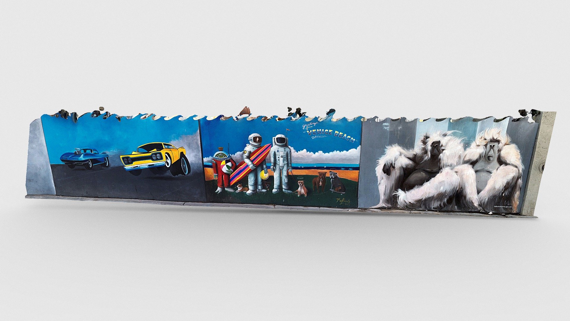 Long mural near Venice Beach - Download Free 3D model by Emm ...