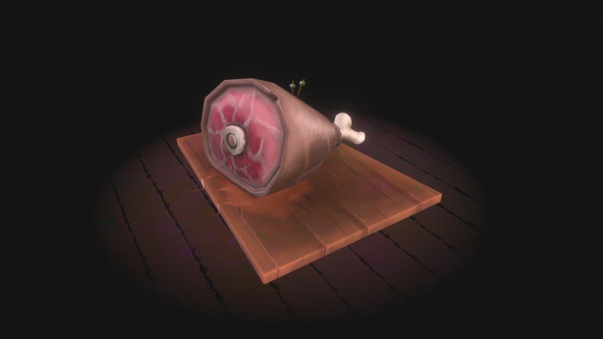 Delicious Juicy Stylised Ham - 3D model by Bazang [dcbf2ba] - Sketchfab