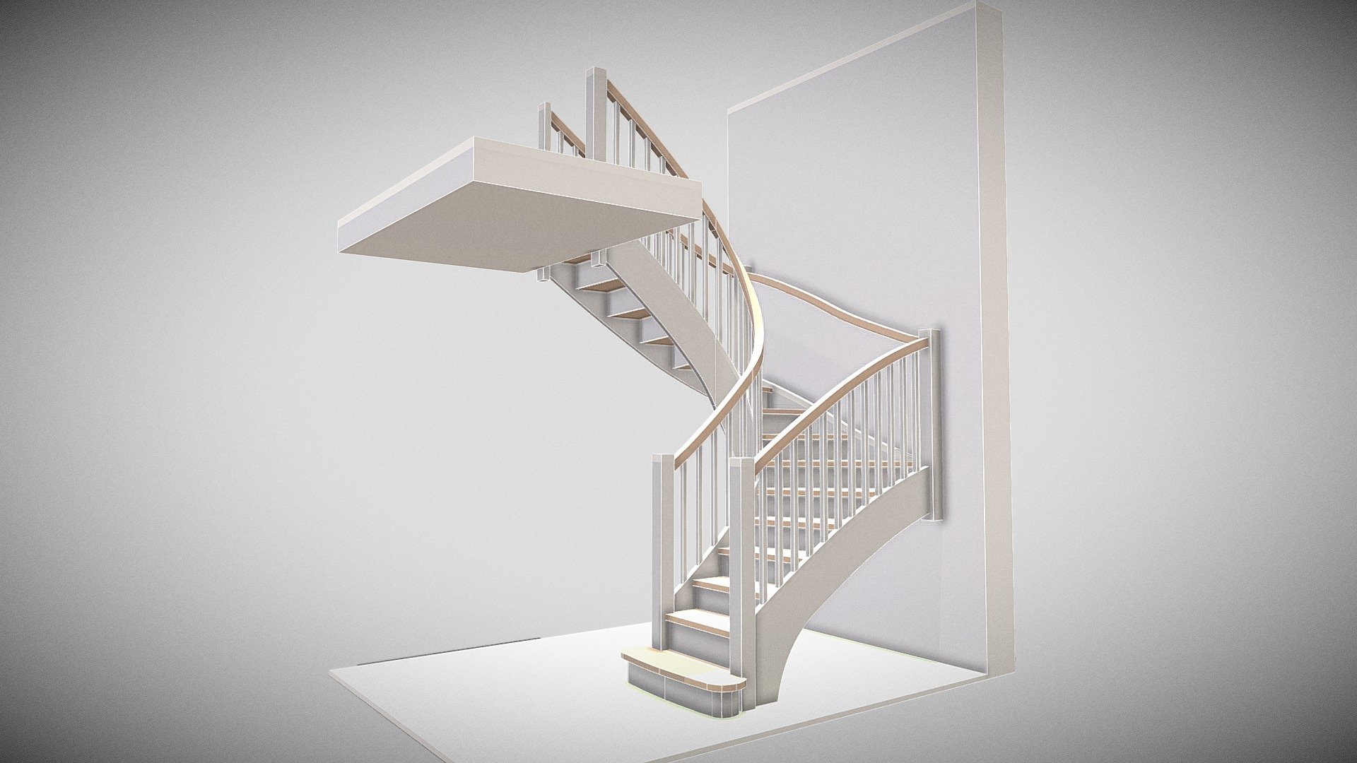 U classic stairs Stcc 3 - 3D model by Camform [dcc0611] - Sketchfab