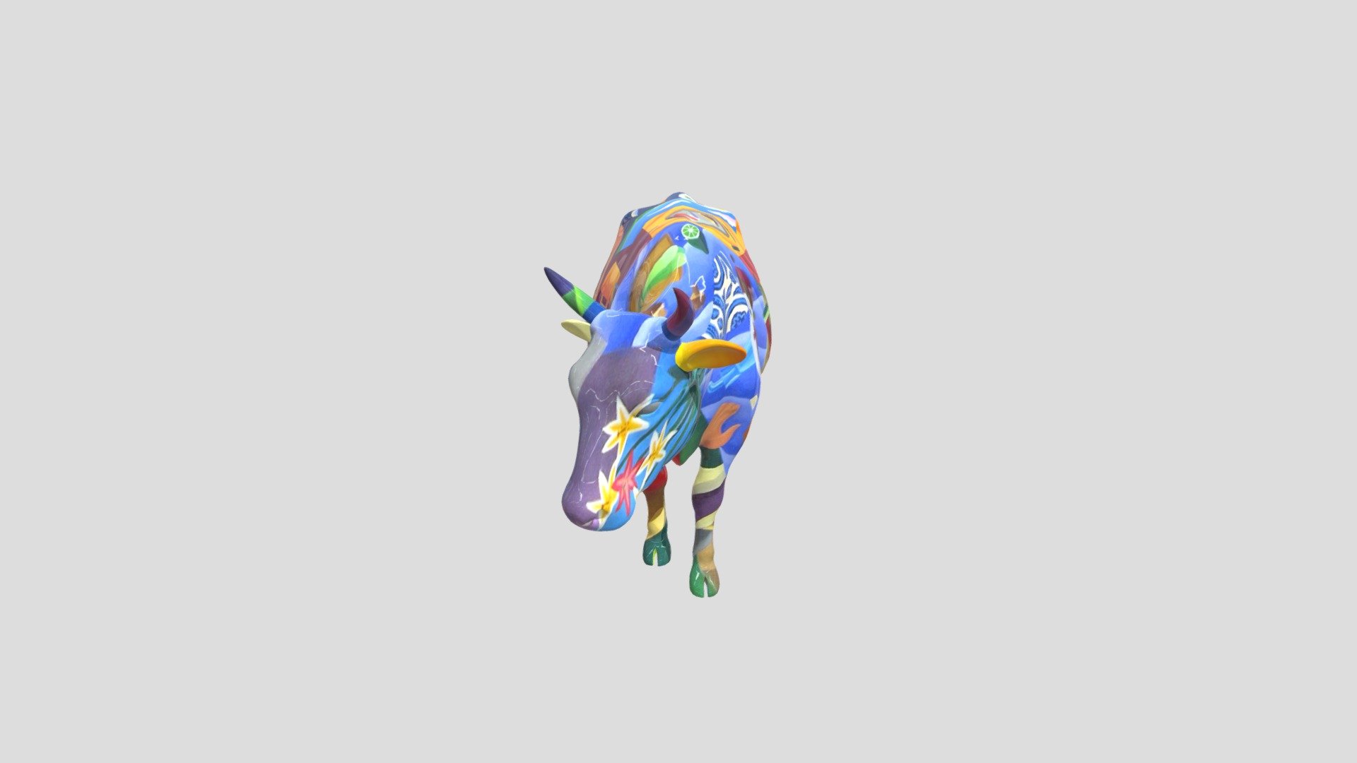 Cow with more colors - Download Free 3D model by dahinomu [dcc1fc8 ...