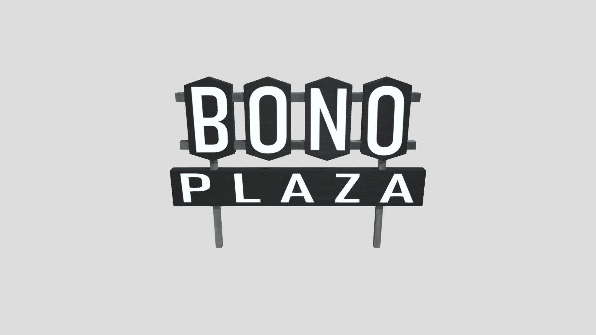 Bono Plaza Sign - Download Free 3D model by Travh98 [dcc99cd] - Sketchfab