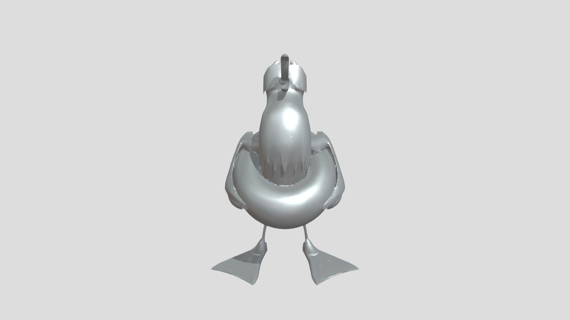 Anthropomorphic bird with swim ring - 3D model by DAMEI (@maxiumei0130 ...