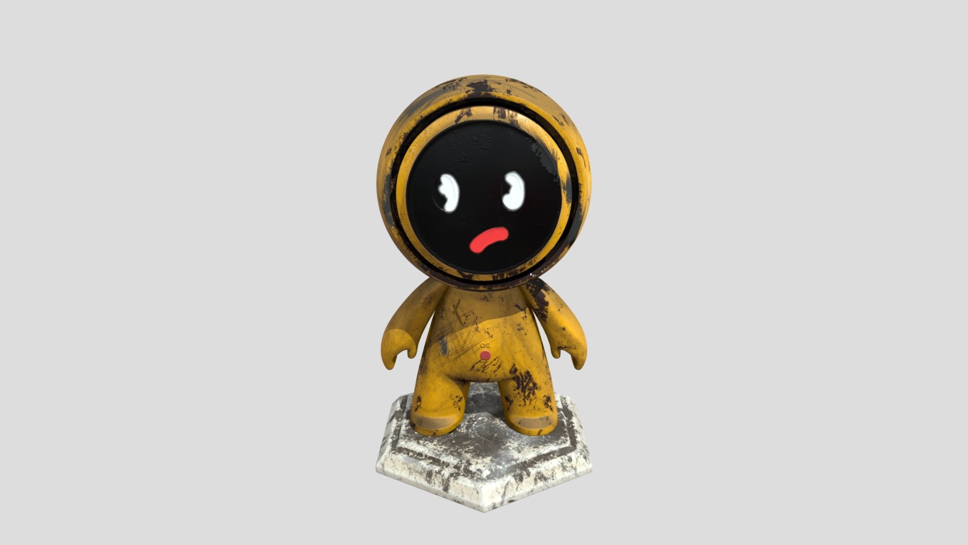 Dirty robot - Download Free 3D model by belkacempro [dcd1acb] - Sketchfab