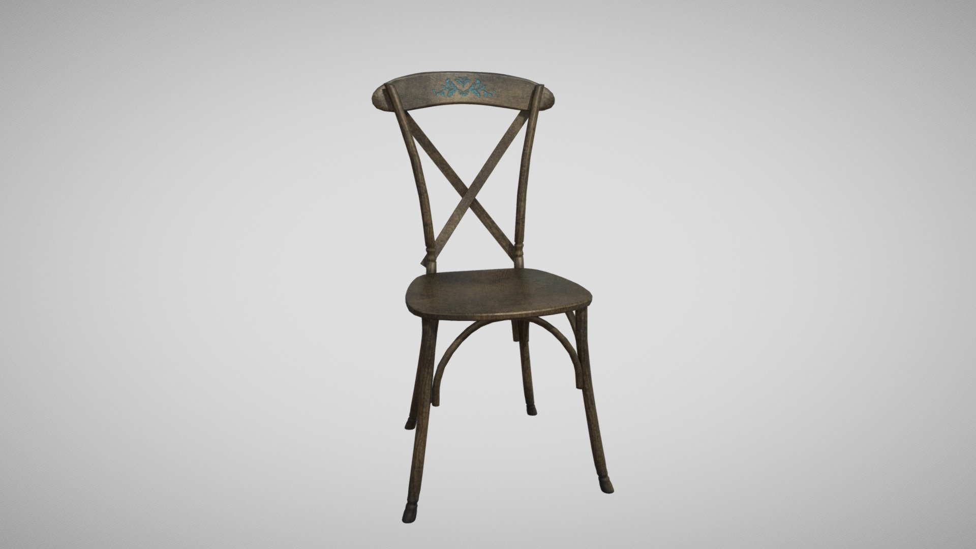 Old wooden chair with engravigs - 3D model by Aagath [dcd221c] - Sketchfab