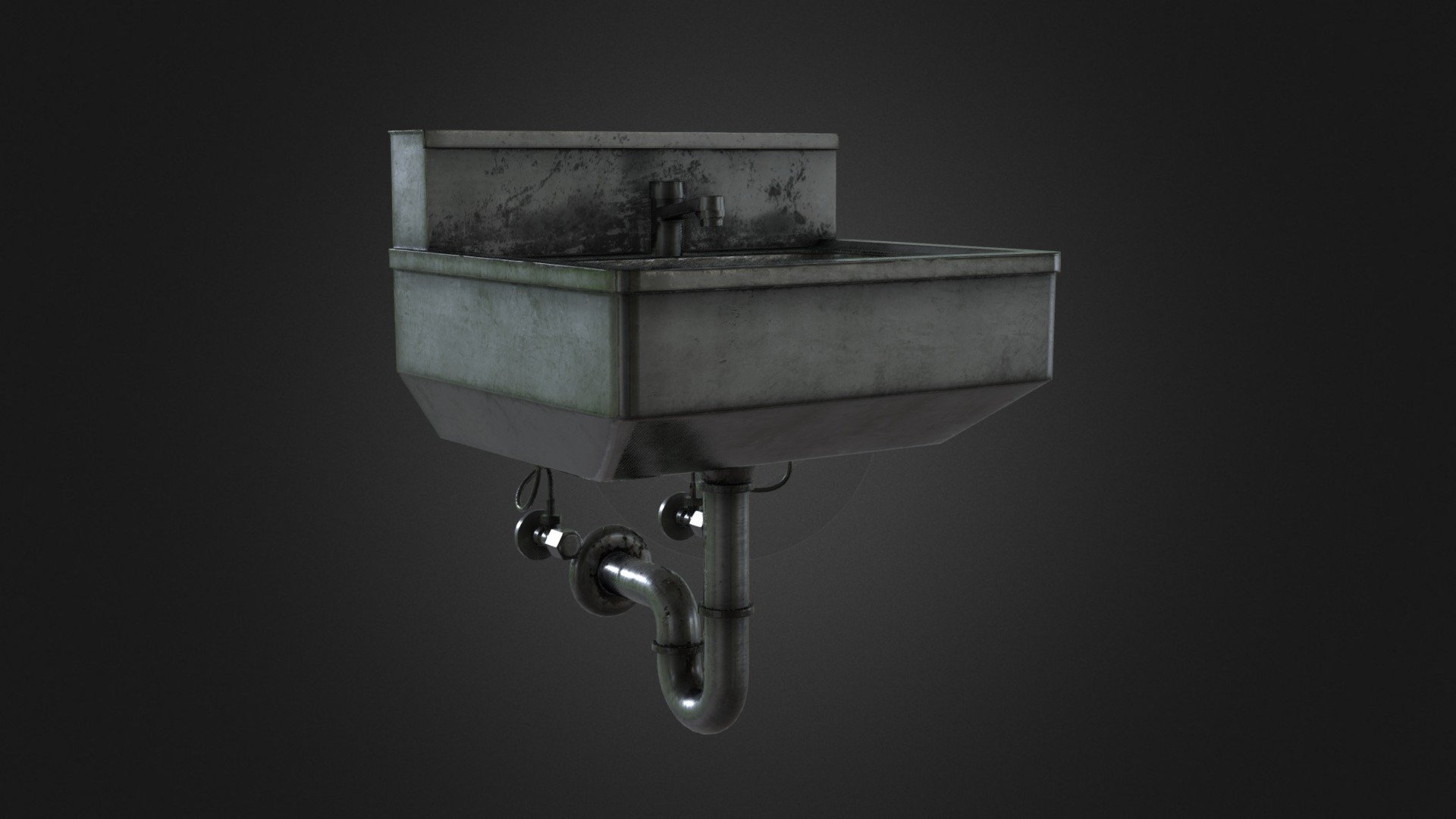 Filthy Metal Sink - 4096px² - Download Free 3D model by Mark Peters (@mark-peters) [dcd2b91 ...