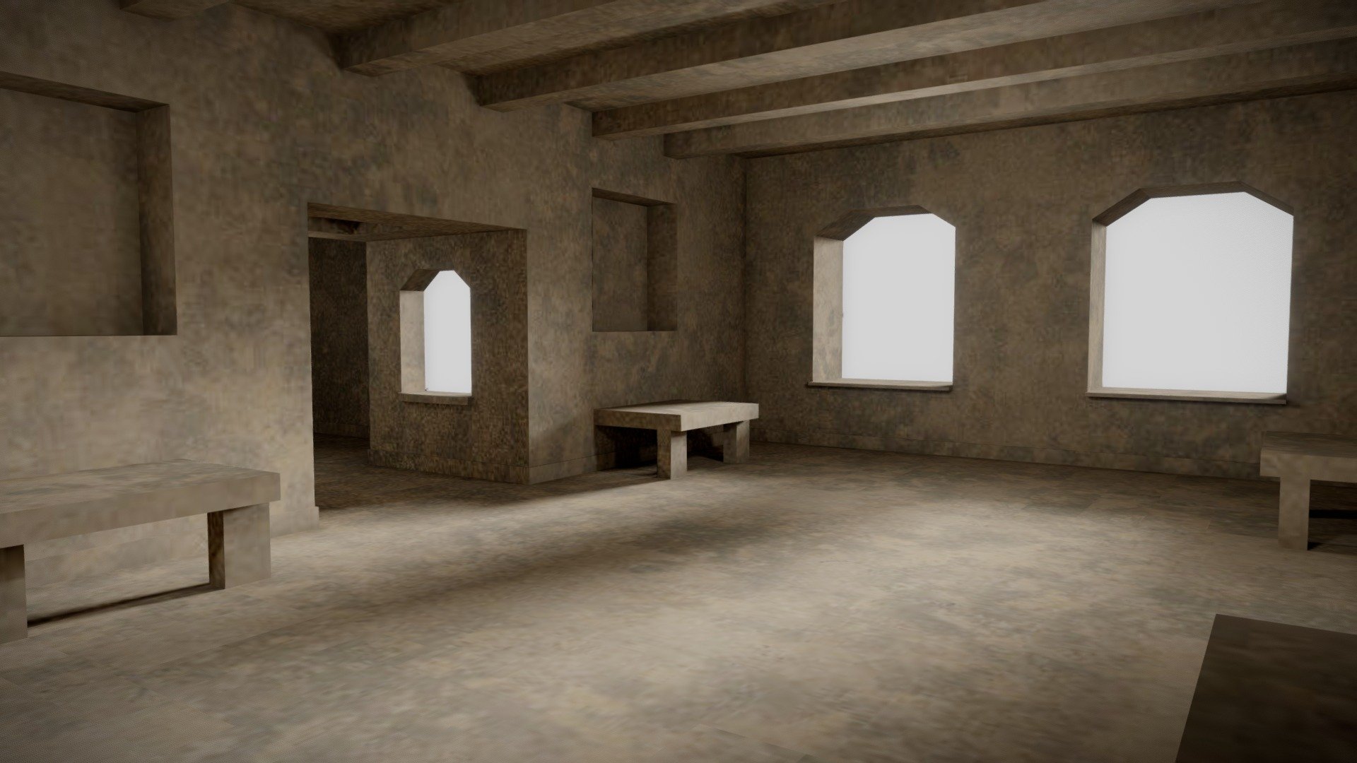 Abandoned Concrete Rooms - Buy Royalty Free 3D model by jimbogies ...