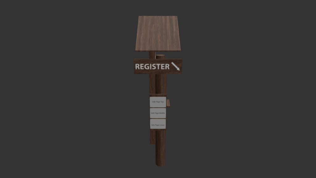 Registration Sign - 3D model by UndeadStudios [dcd3a87] - Sketchfab