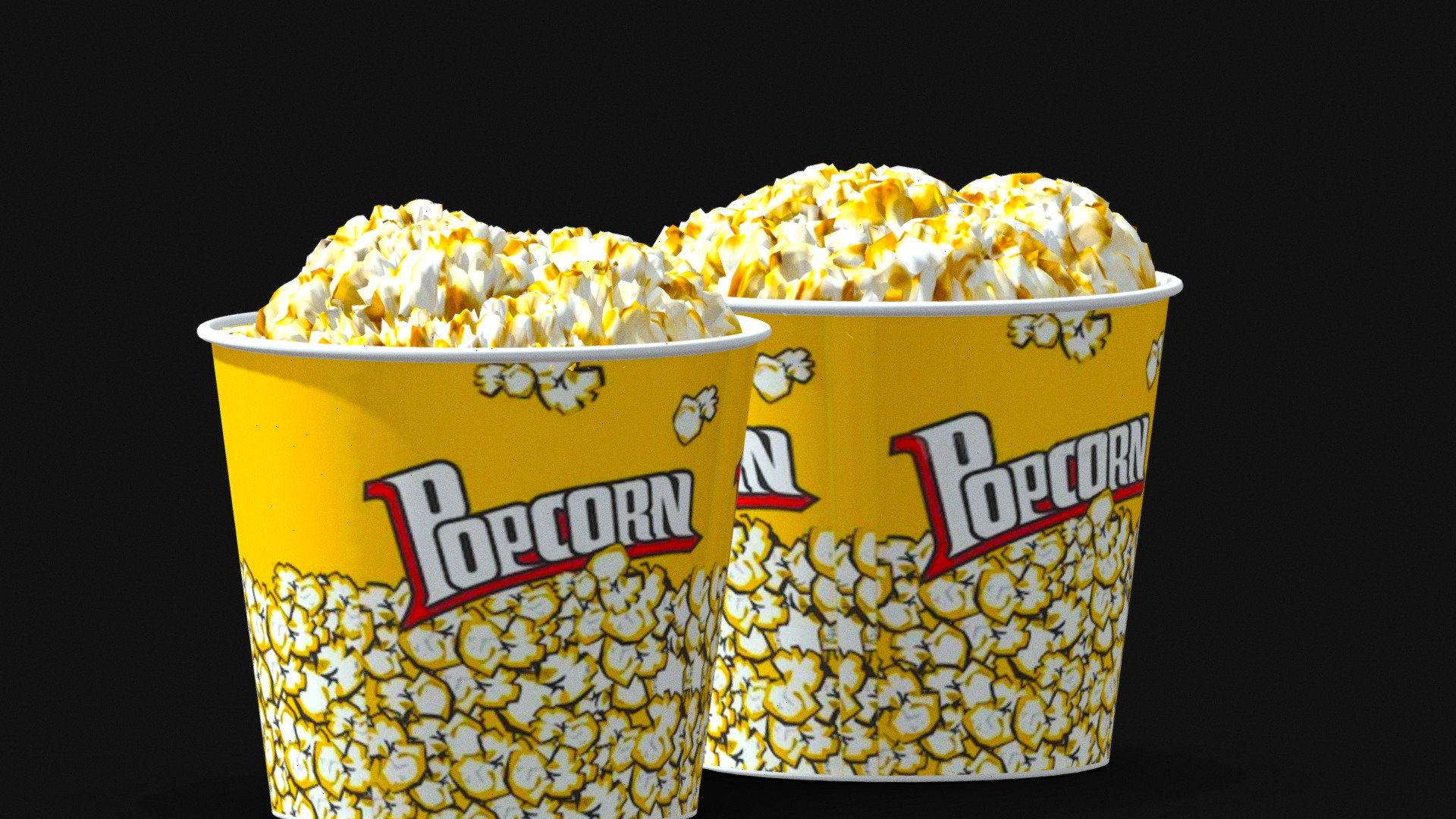 Pop corn bucket or bundle - Download Free 3D model by Grapxly [dcd990e ...