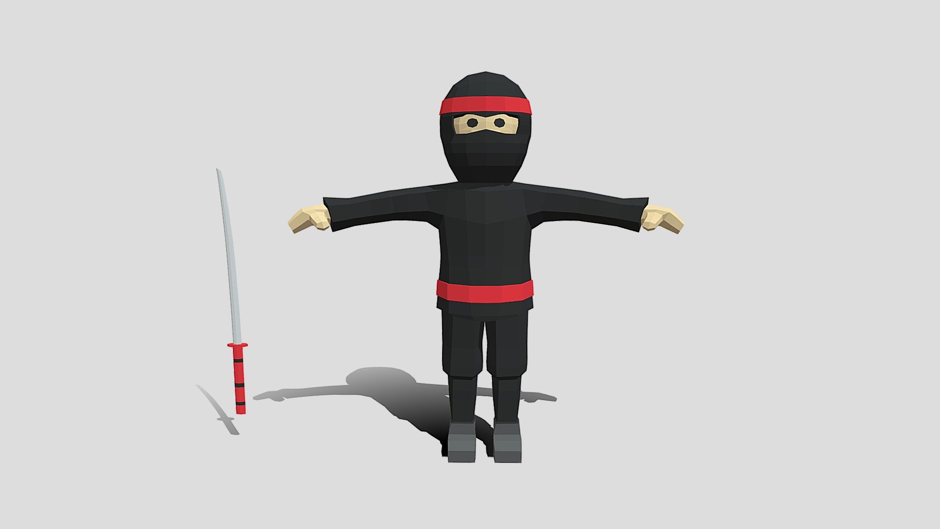 Low Poly Cartoon Ninja - Buy Royalty Free 3D model by chroma3d ...